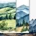 Mountain Seamless Borders, Printable Digital Paper, Commercial Use ...
