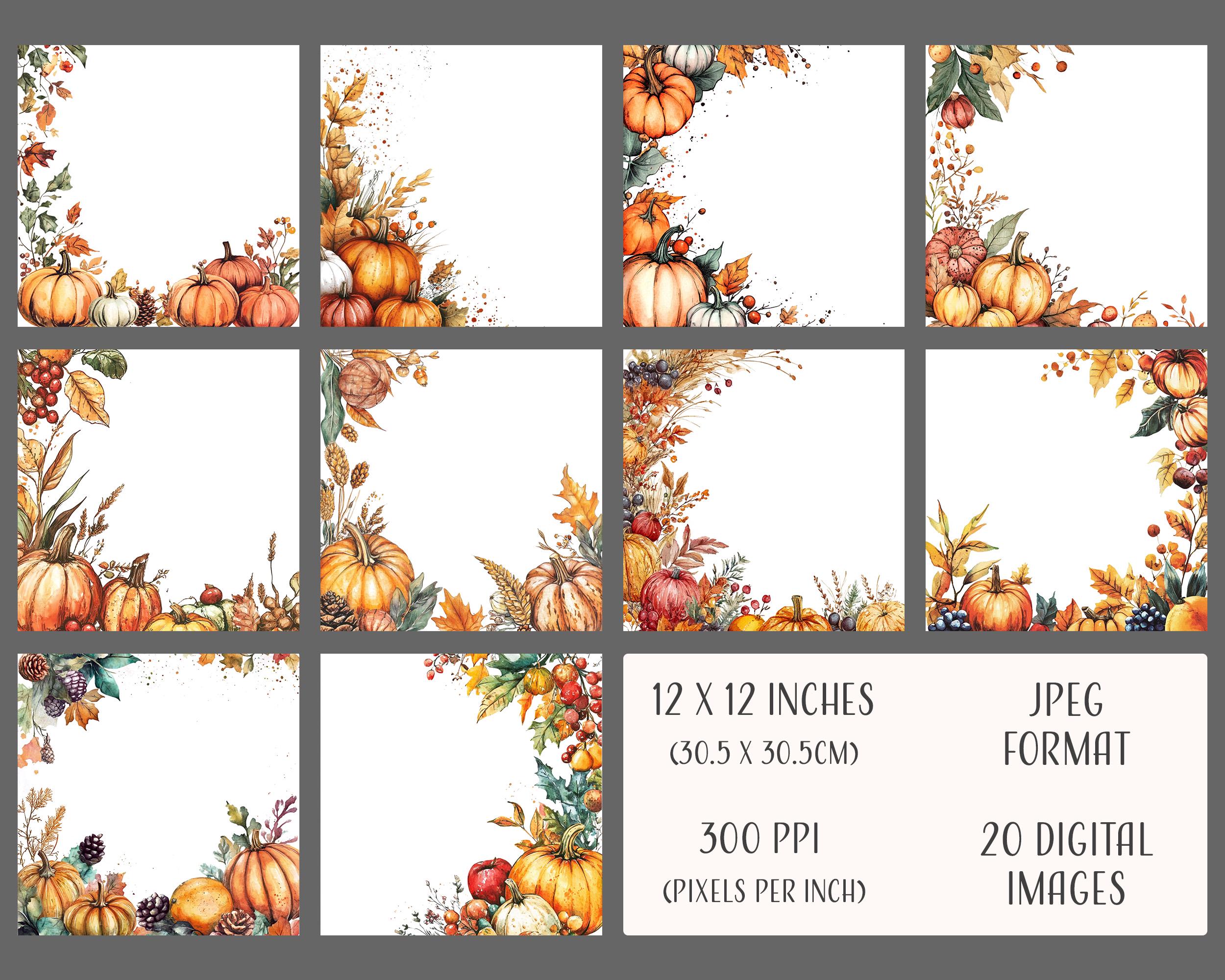 Thanksgiving Digital Images, Printable Digital Paper, Instant Download ...