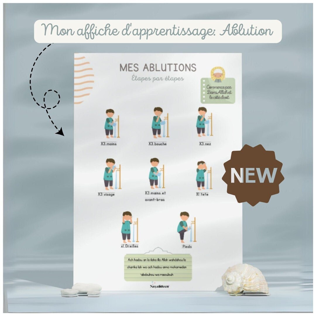Child Ablution Poster, Wudu Poster, Wudhu Islamic Poster, Islam ...