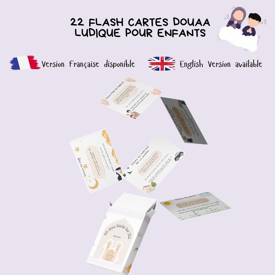 22 Duas Cards for Children in French | Dua for Child | Islamic Duaa ...