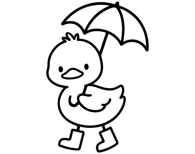 Rainy Day Duck Craft Template - Etsy Canada