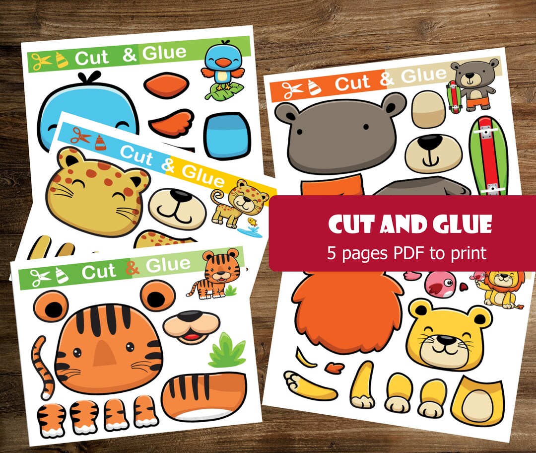 Cut and Glue Scissor skills activties to print for kids preschool ...