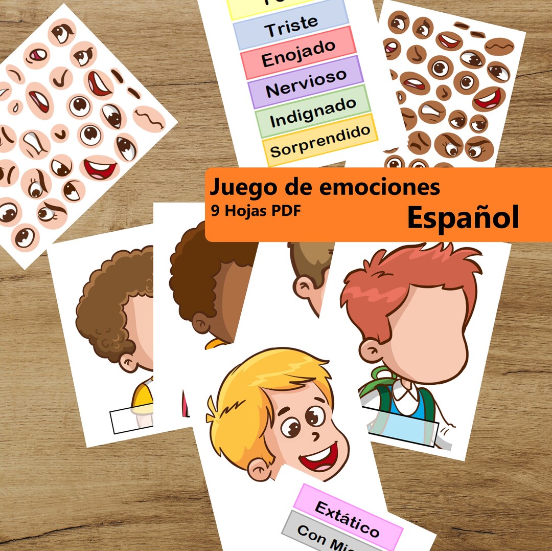 Game of Emotions / Learn Emotions / Chico / Para Imprimir En Casa ...