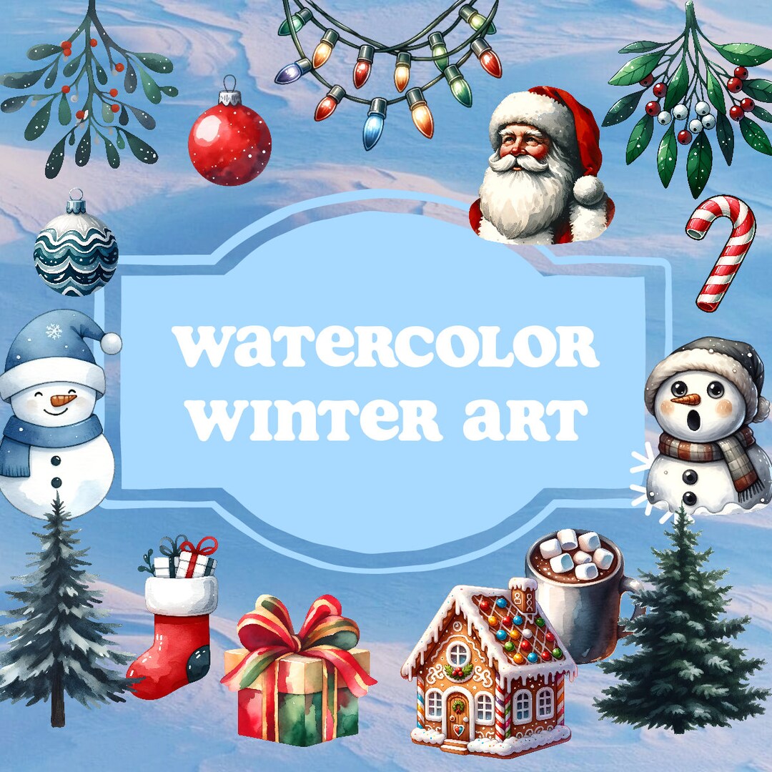 Christmas Winter Clipart Collection: 58 PNG Images for Creative ...