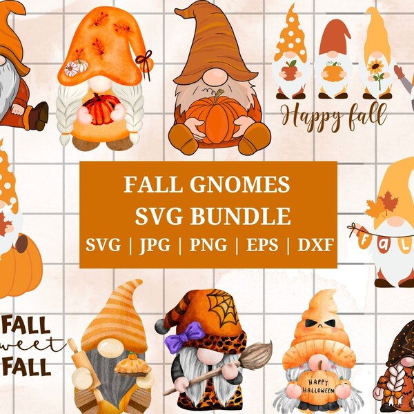 Fall Gnome Svg - Etsy