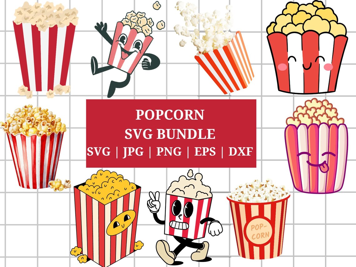 Popcorn Svg, Popcorn Png, Pop Corn Svg, Popcorn Cut File, Popcorn Clip ...