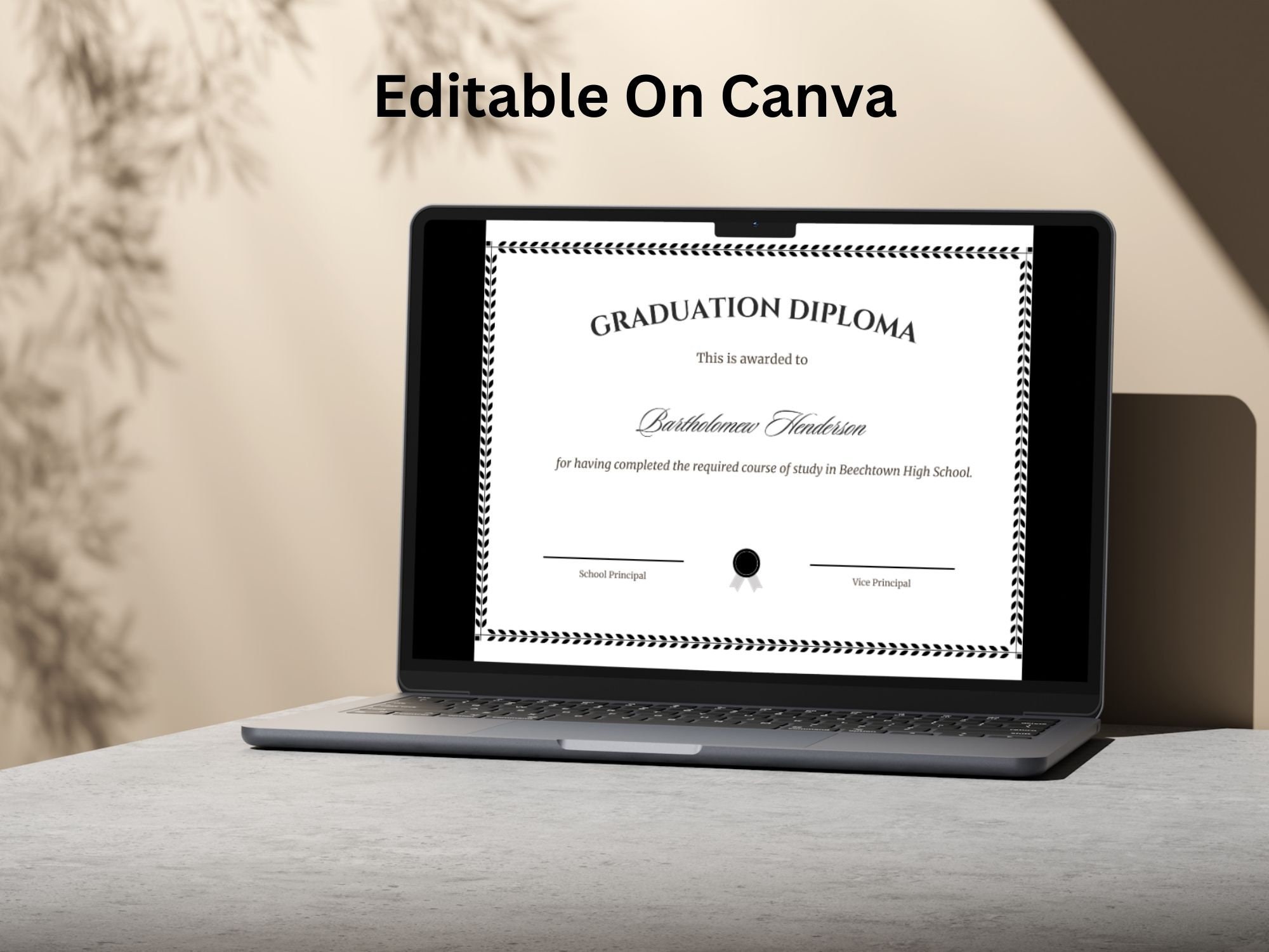 Fake College Diploma With Gold Seal, Printable Customized University ...