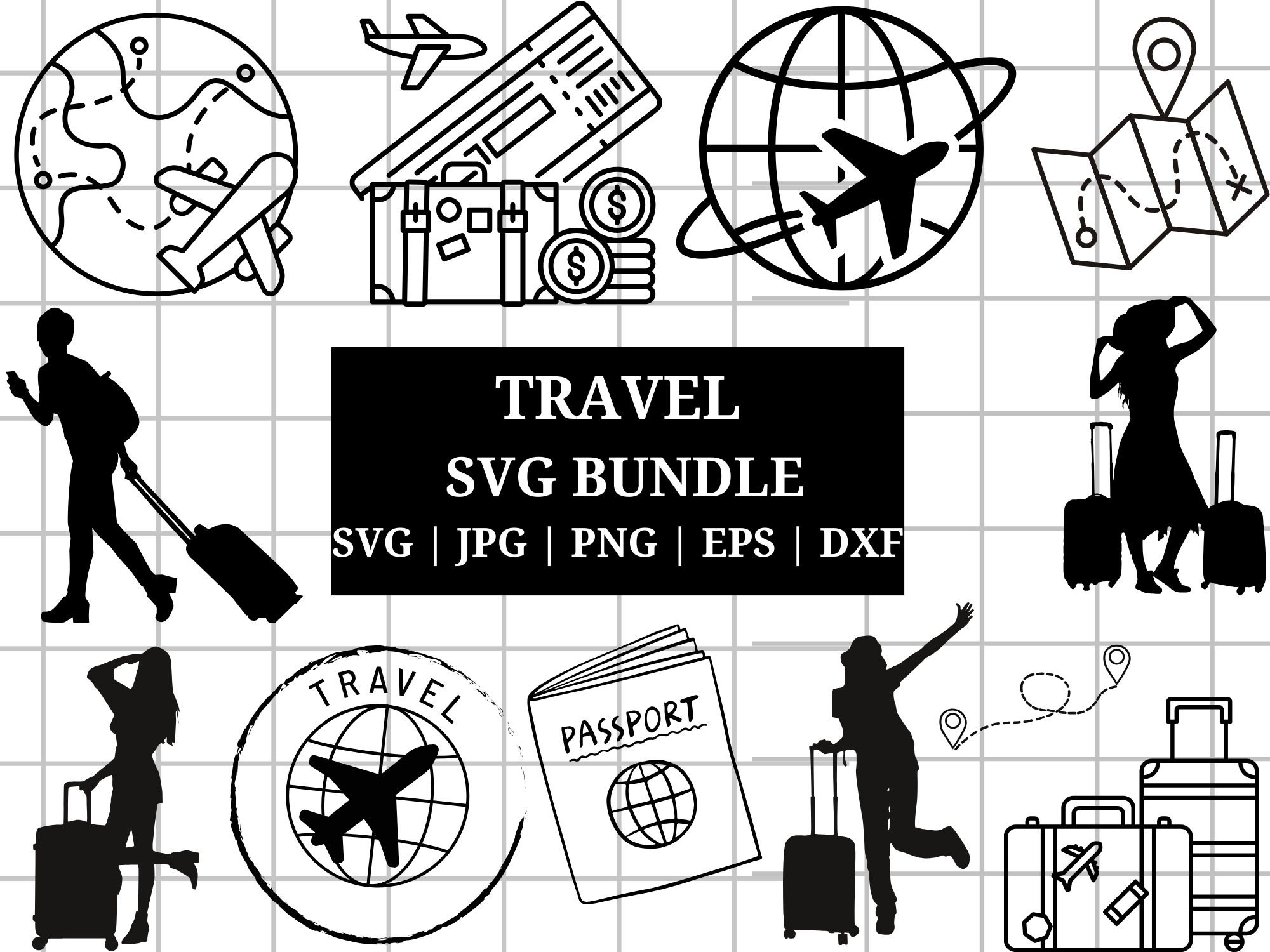 Travel Svg Bundle, Funny Travel Svg, Traveling Svg, Travel Clipart, Svg ...
