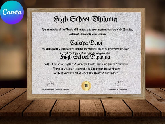 Sellos Y Emblemas De Diploma De Escuela Secundaria