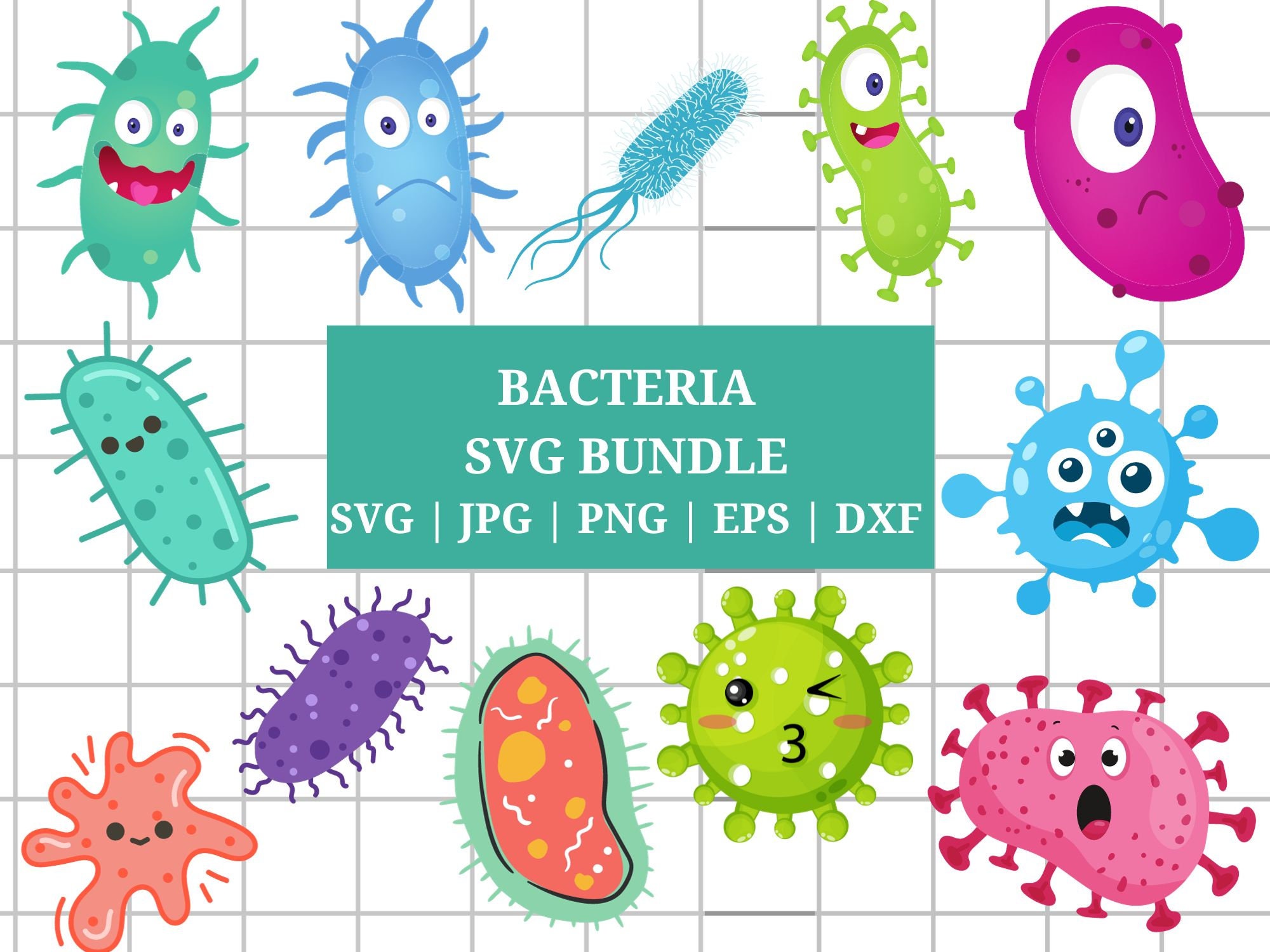Bacteria Svg,bacteria SVG, Bacteria Clipart, Bacteria Vector, Bacteria ...