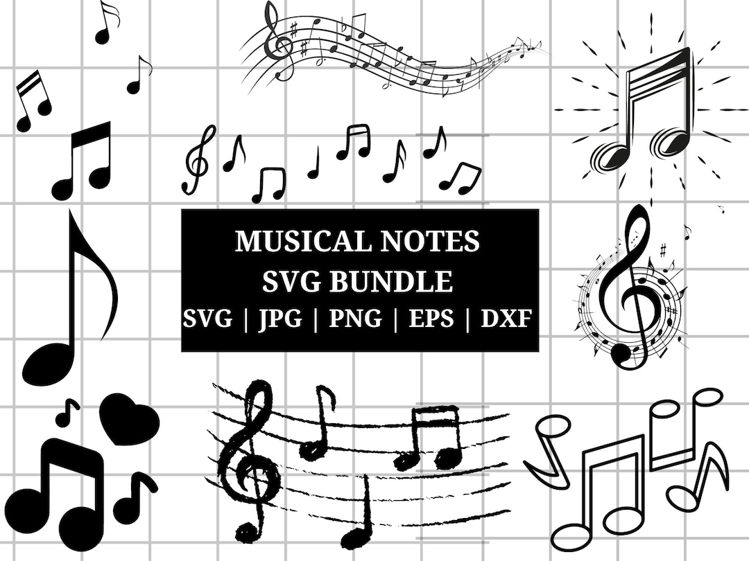 MUSIC NOTES SVG, Music Notes Bundle Svg, Music Notes Clipart , Music ...