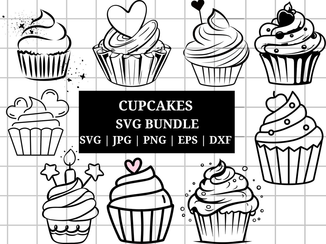 Cupcake SVG, Cake Cut File, Cupcake Bundle Svg, Sweets Svg, Cupcake ...