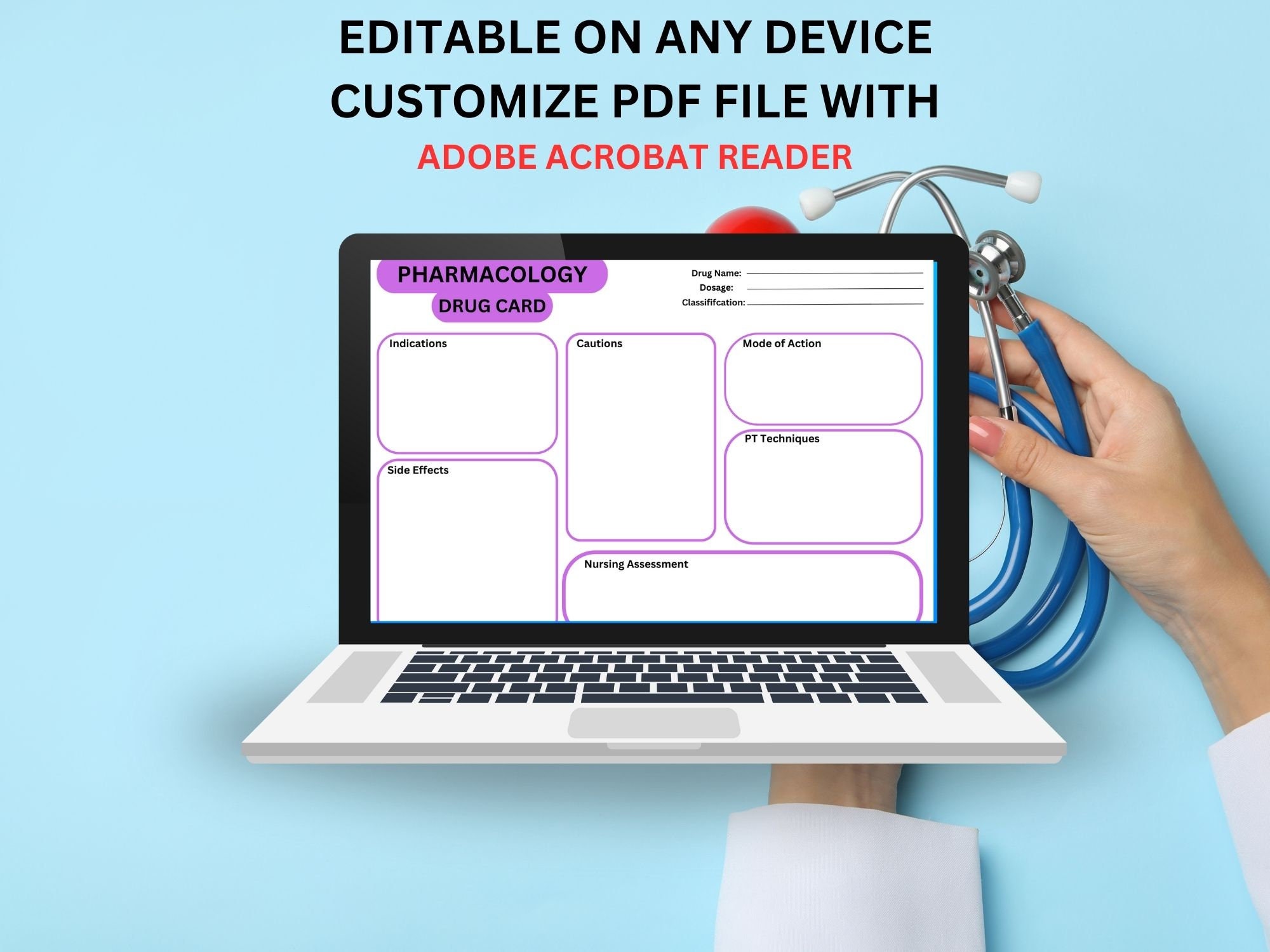 Pharmacology Drug Card Template, Nursing Pharmacology, Printable Drug ...