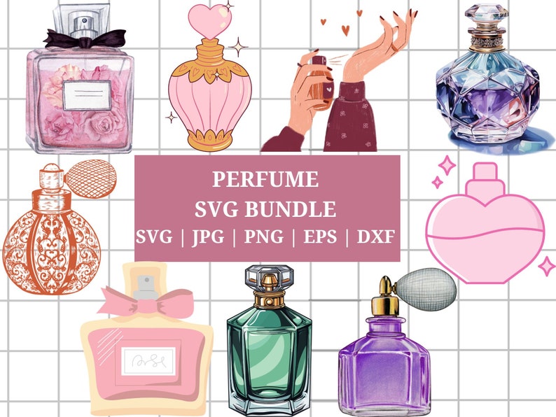 Perfume Bottle Svg, SVG Files for Cricut, Bottle Clipart, Perfume SVG ...