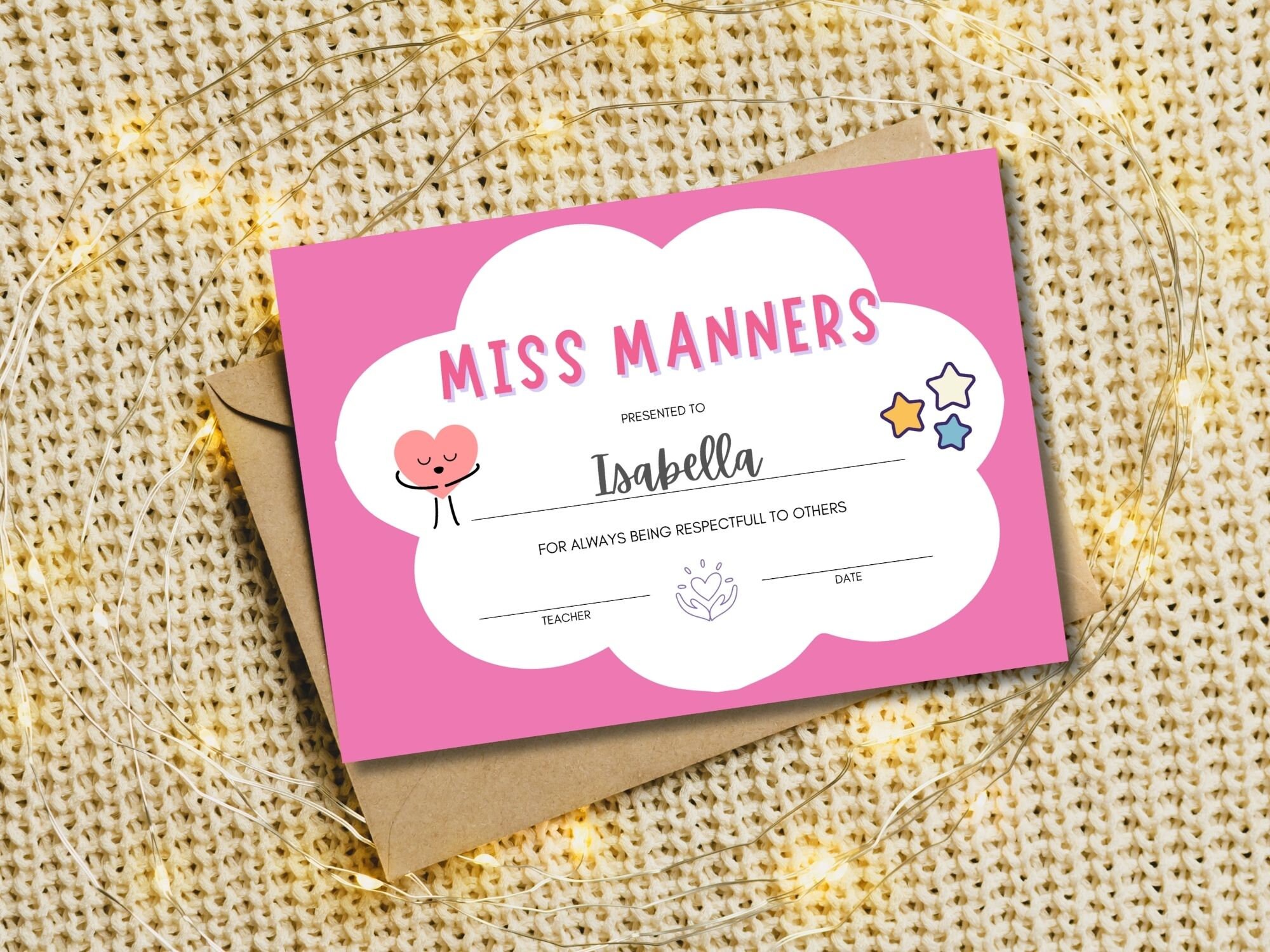 Pastel End of Year Class Certificate Awards for School Students - Etsy