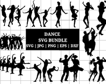 Dance Svg Bundle, Dance Svg, Dance Team Svg, Dancers Svg, Dance Clipart ...