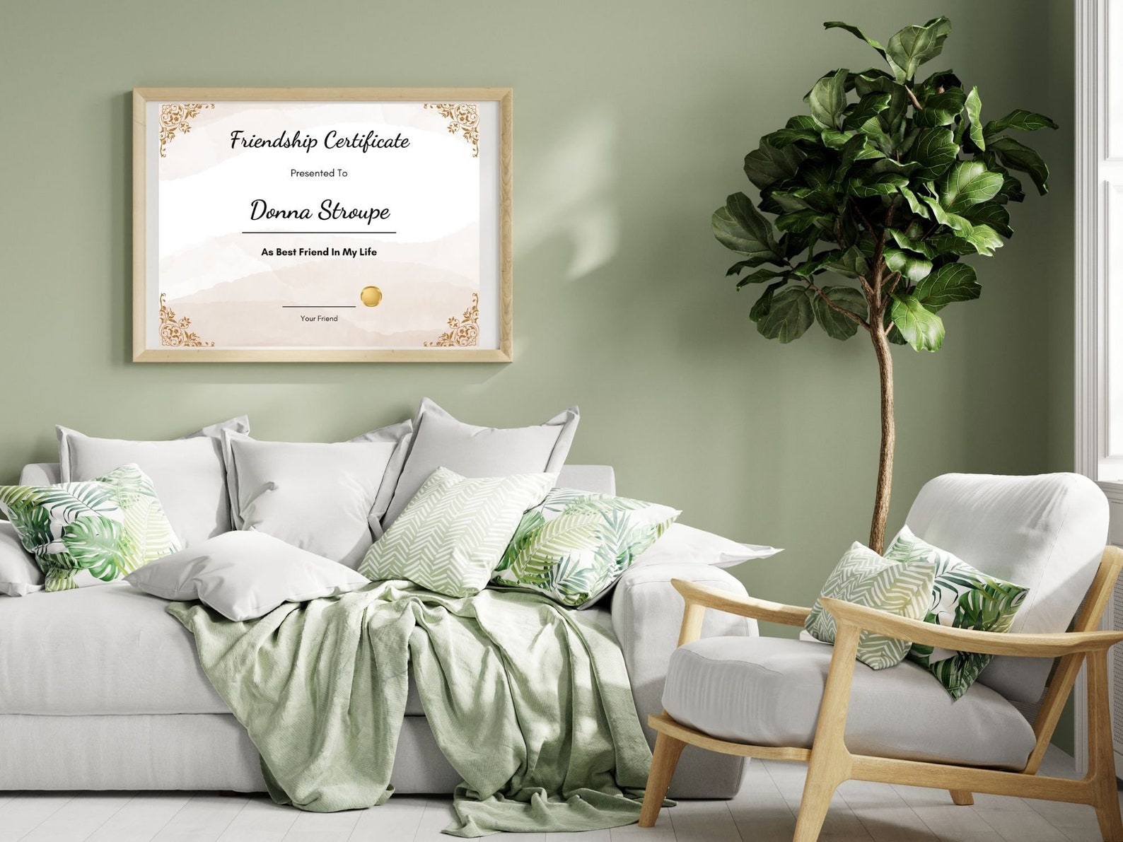 Editable Best Friend Forever Certificate Template, Personalized Gift ...