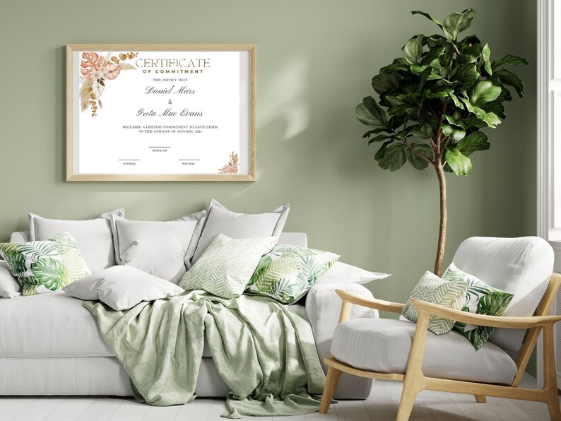 Commitment Certificate Template, Printable Certificate of Commitment ...