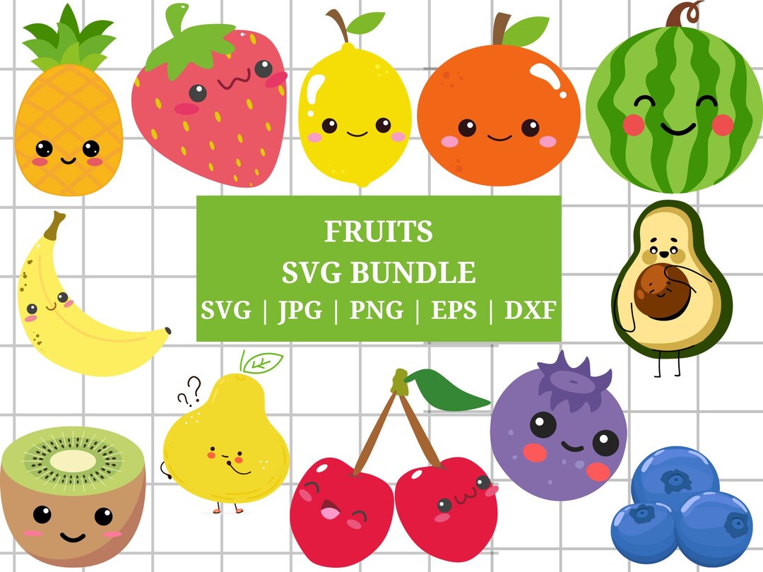 Fruit SVG Bundle,cut File,layered,lemon,cherry,strawberry,orange ...