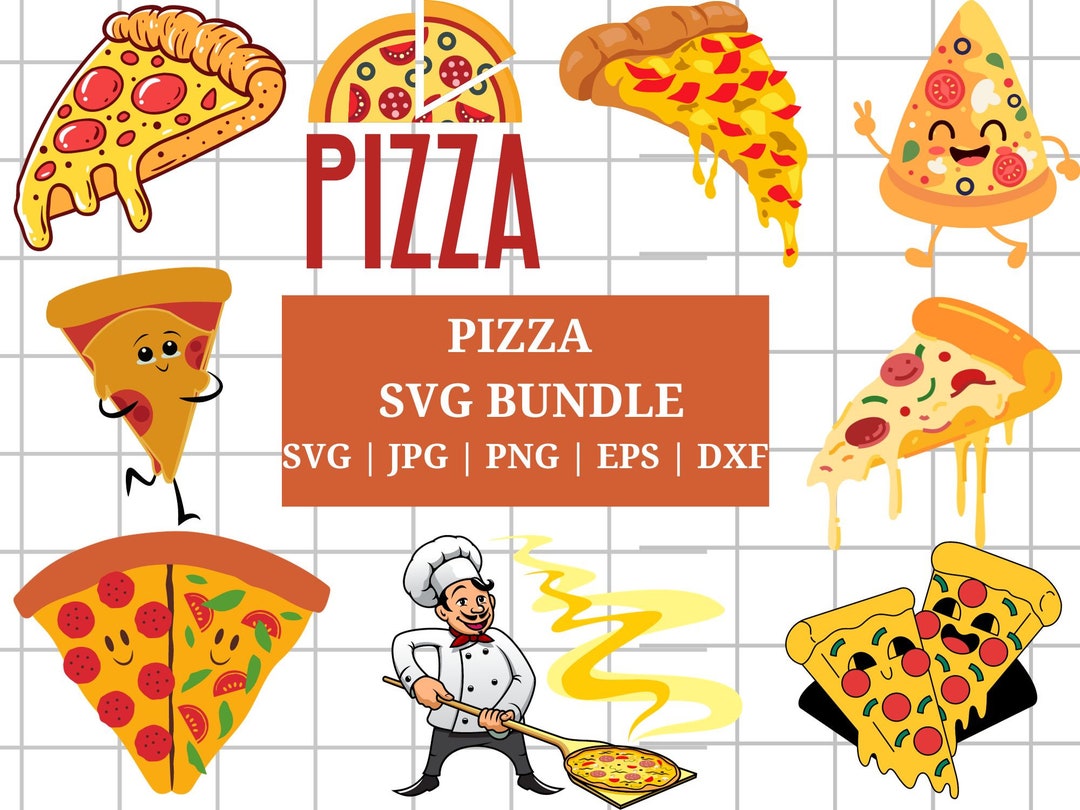 Pizza Bundle - SVG, PNG, JPG - Digital Cut File, Commercial Use ...