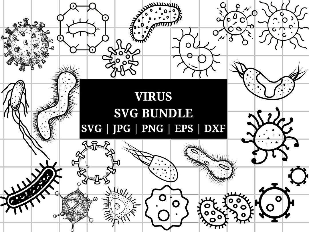 VIRUS SVG Bundle, Social DISTANCING Svg, Virus Svg Files for Cricut ...