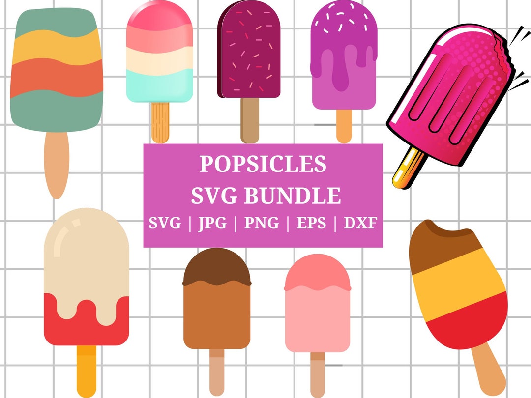 Popsicle Bundle 6 Designs Instant Digital Download DXF - Etsy