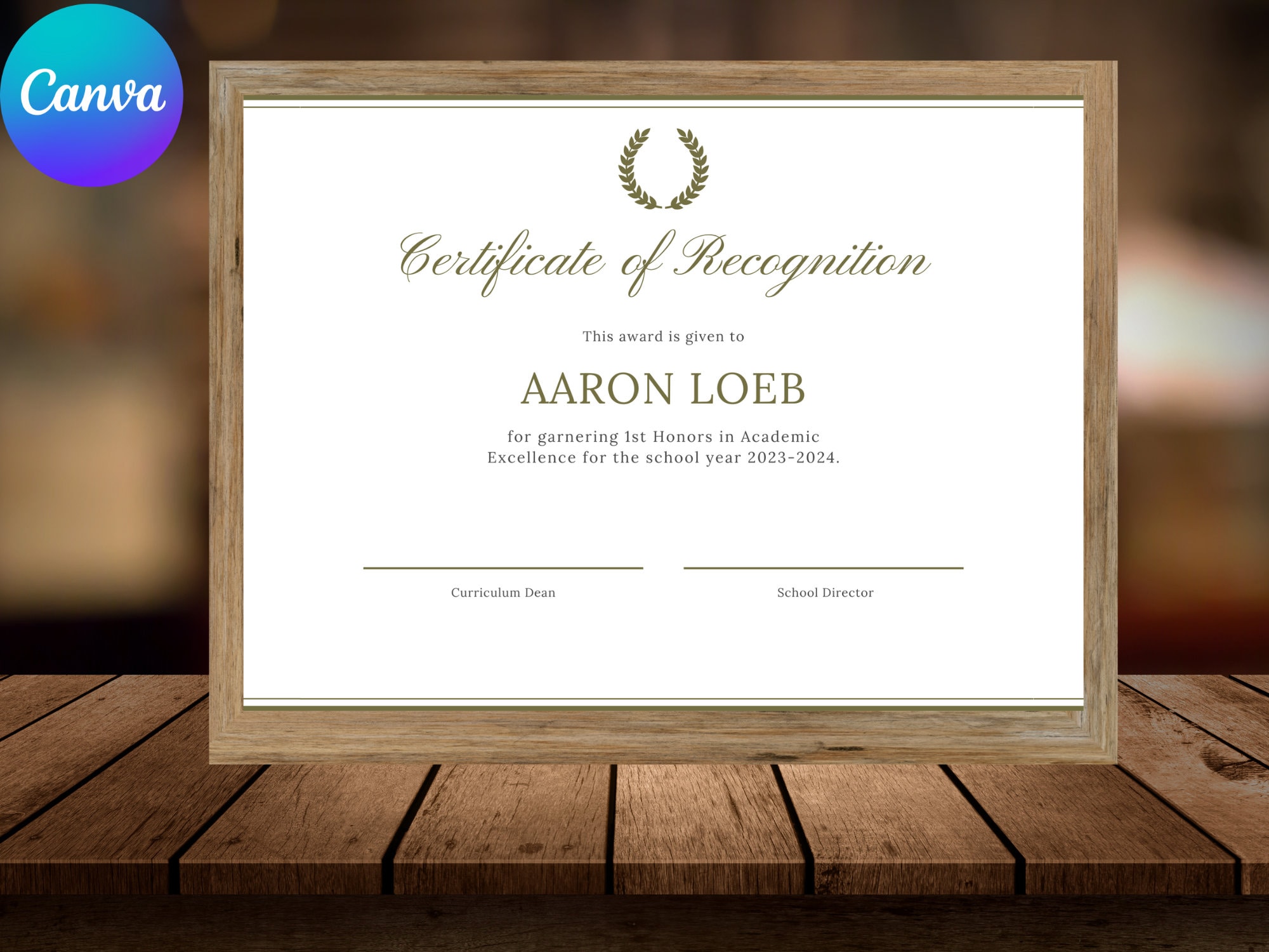 Editable Certificate of Recognition Template\ Editable Printable ...