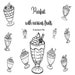Parfait With Various Fruits Line Art, Printable SVG, PNG, EPS, Vector ...