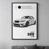 BMW M2 Coupe F87 + LCI Illustration Printed on Matte White Paper - All ...