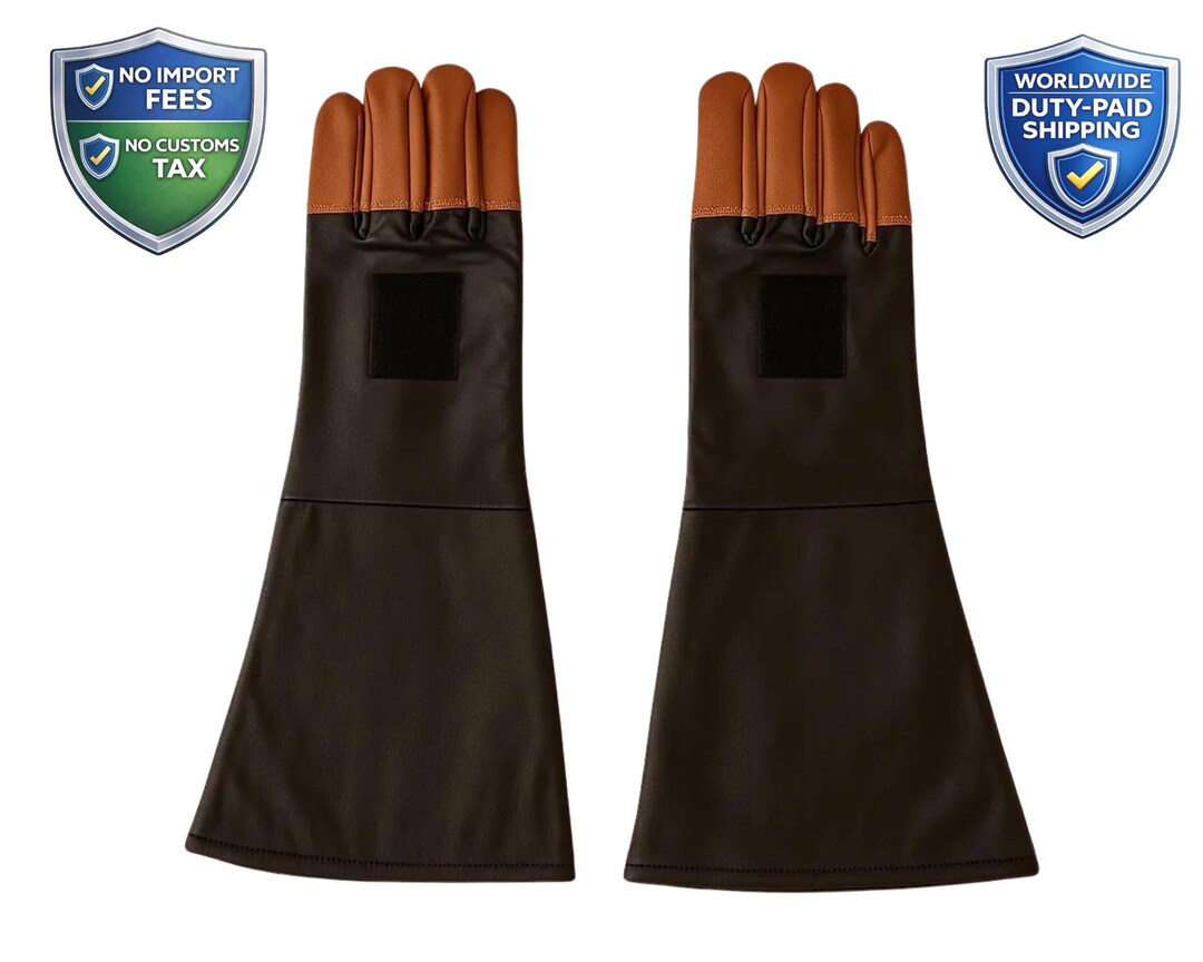 Boba Fett Leather Cosplay Gloves | Mandalorian Inspired Armor Gloves ...
