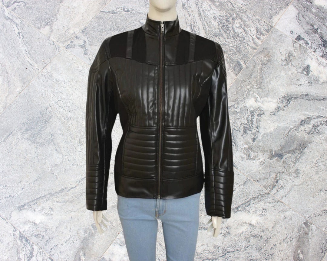 Cosplay Costume Black Leather Jacket, Darth Vader Costume Jacket ...
