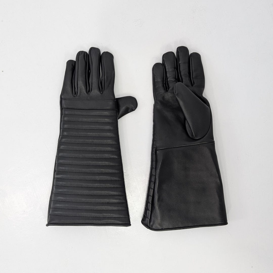 Darth Vader Gloves, Black Leather Gauntlets: Screen Accurate Sith ...