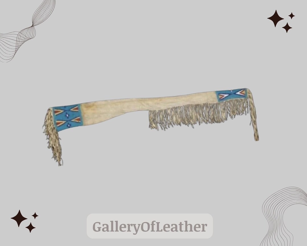 Indian Beaded Rifle Scabbard, Sioux Style, Suede Gun Sheath, Indian ...