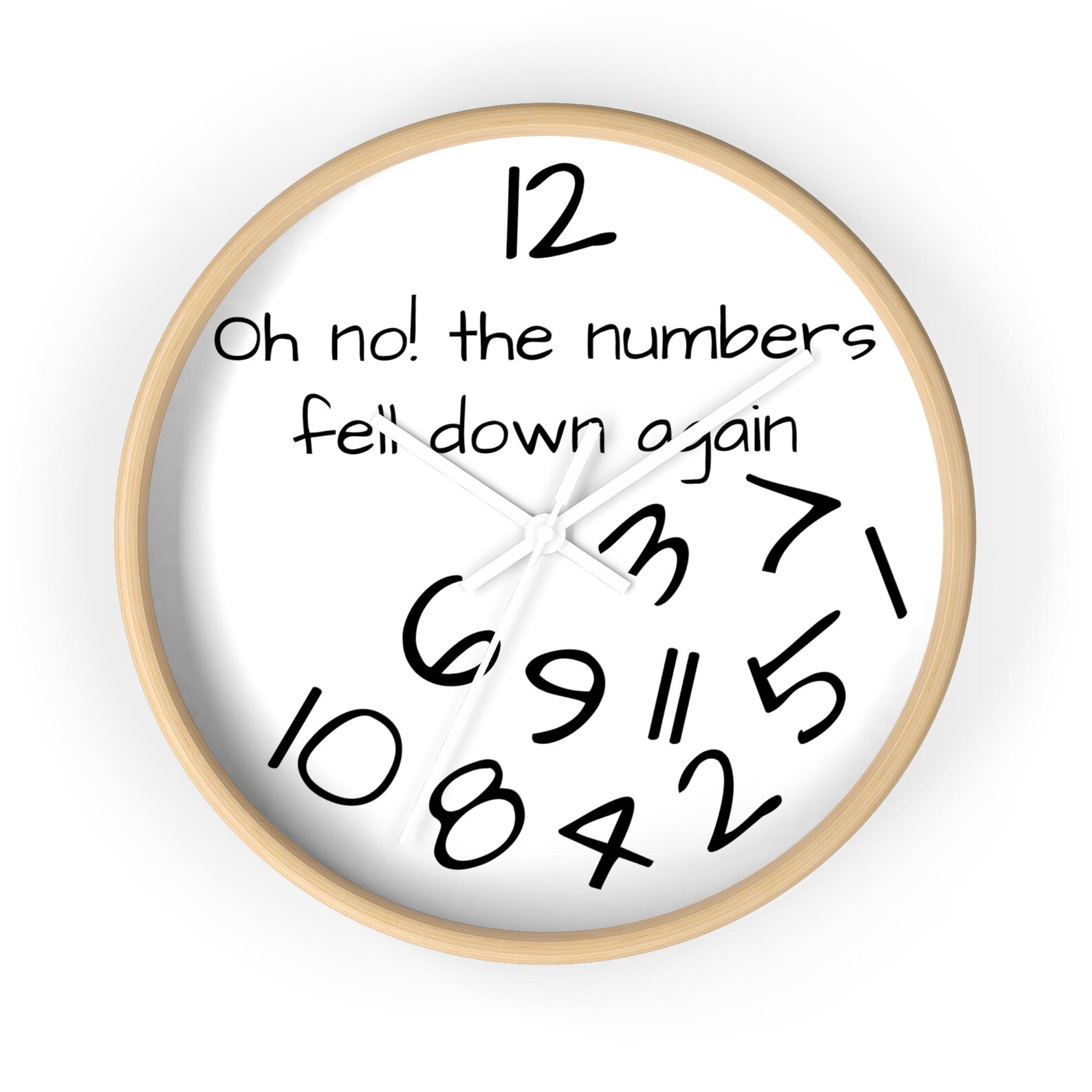 Oh No the Numbers Fell Down Again Clock Funny Wall Decor Unique Home ...