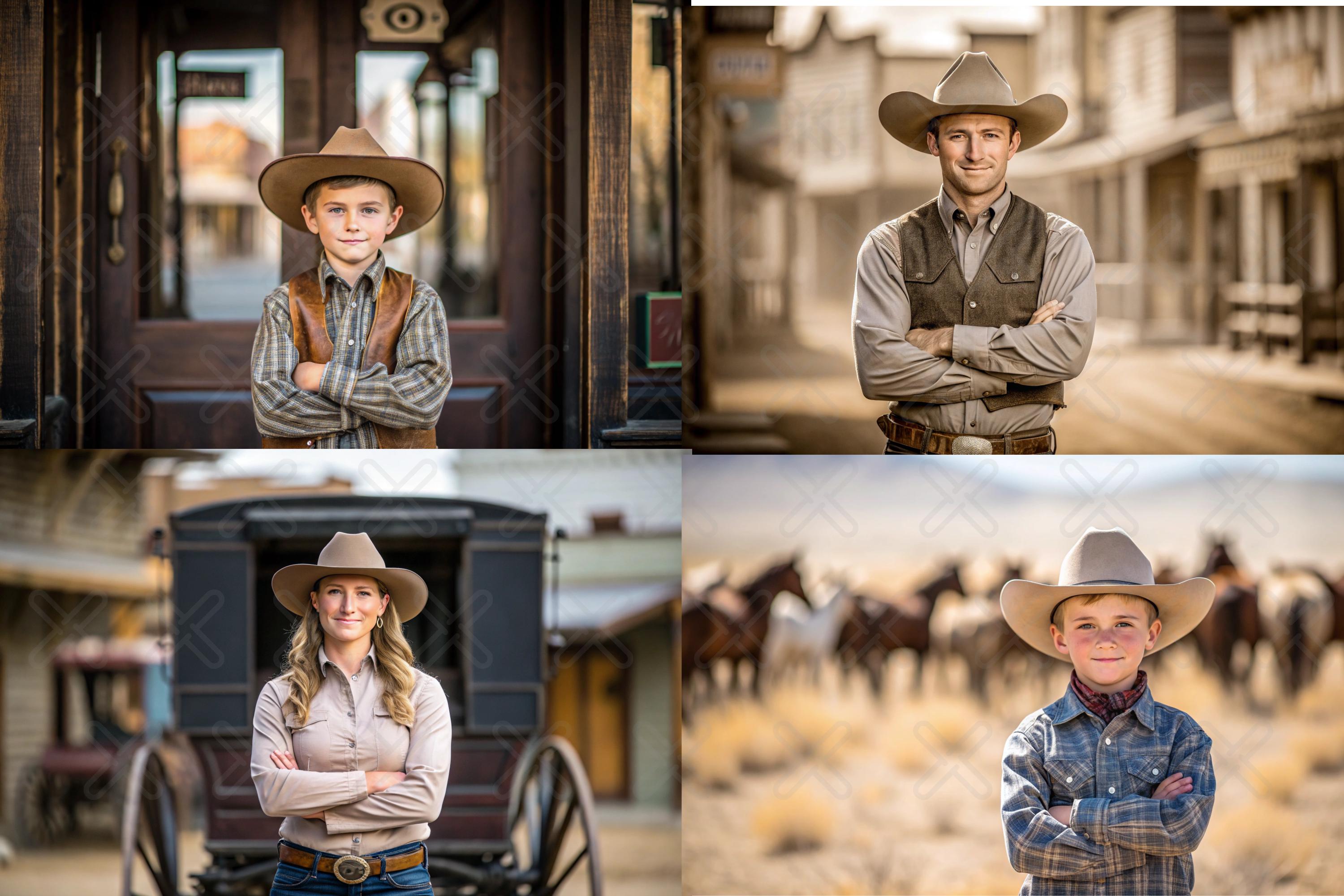 22 Blurred Vintage Classic Western Digital Backdrop Cowboy Cowgirl ...