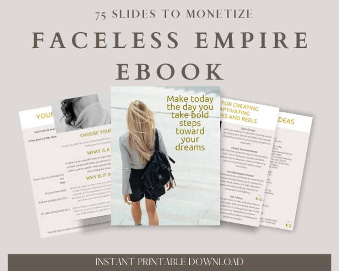 Faceless Social Media Guide - Etsy