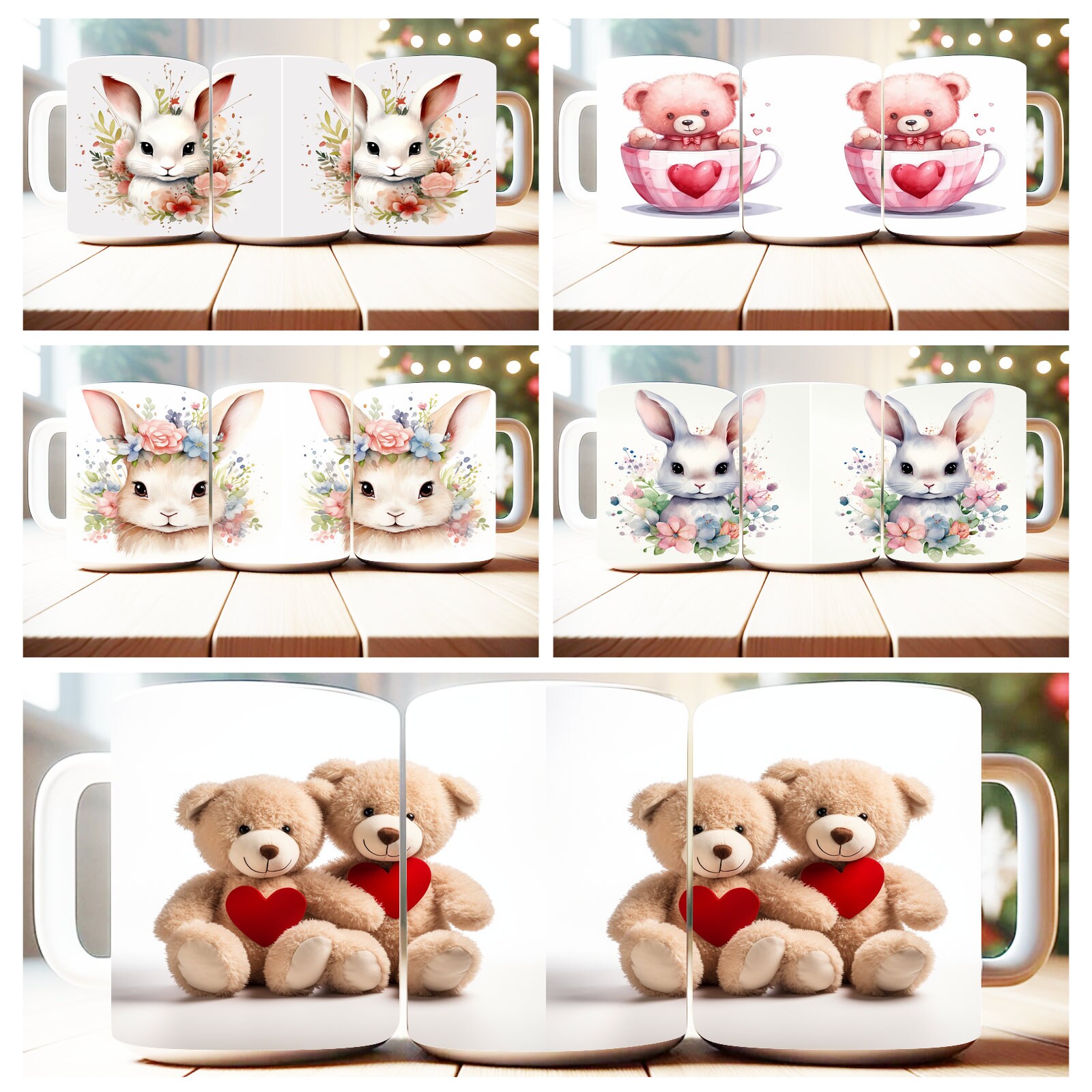 100 Valentines Day Mug Wrap Bundle Sublimation Designs PNG, 11oz and ...