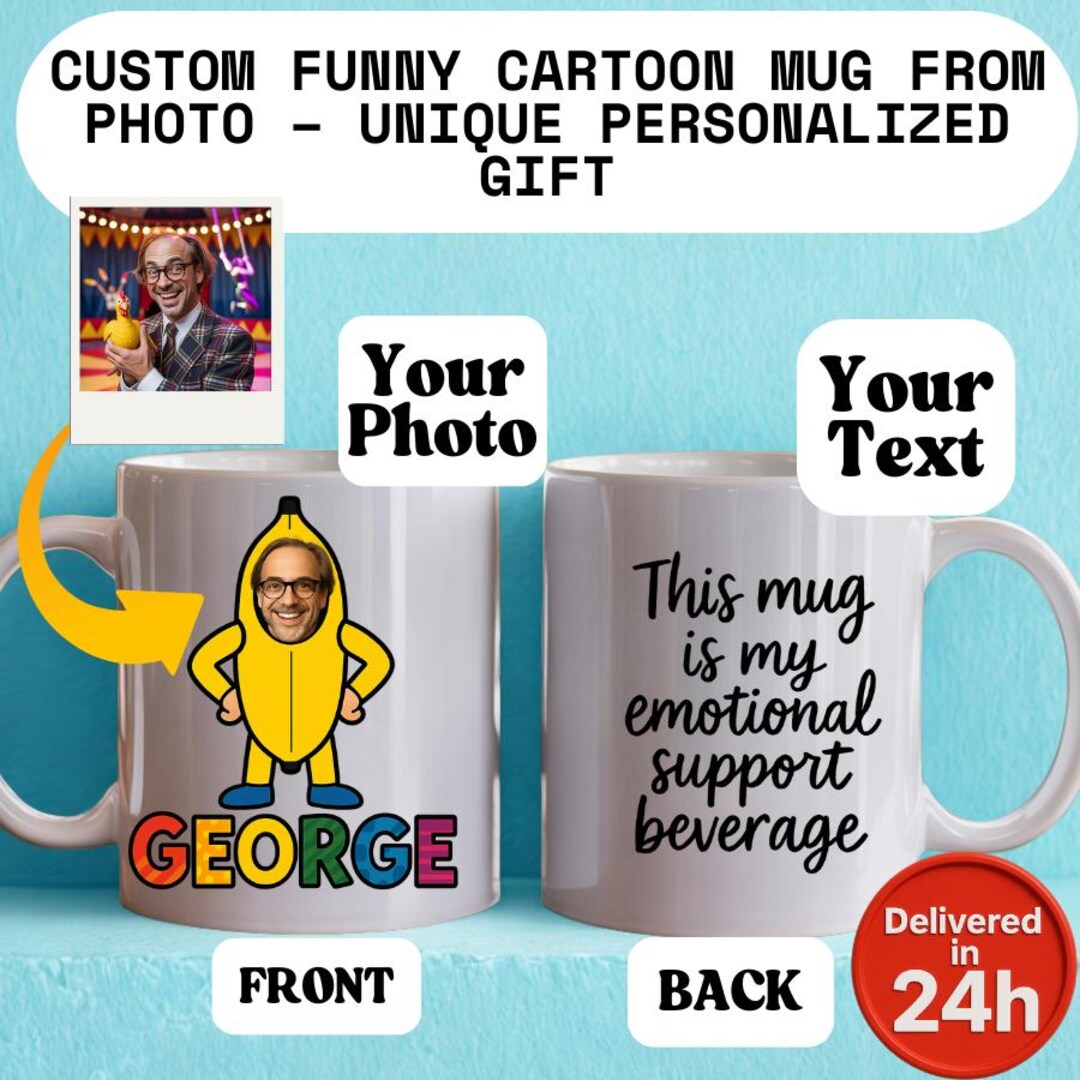 Funny Cartoon Portrait From Photo – Custom Corporate Gift, Team ...
