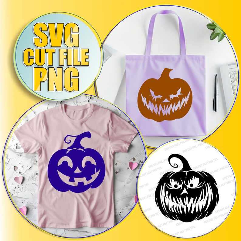 10x Halloween SVG Bundle, Ghost SVG, Pumpkin Vector, Fall Svg, Clipart ...