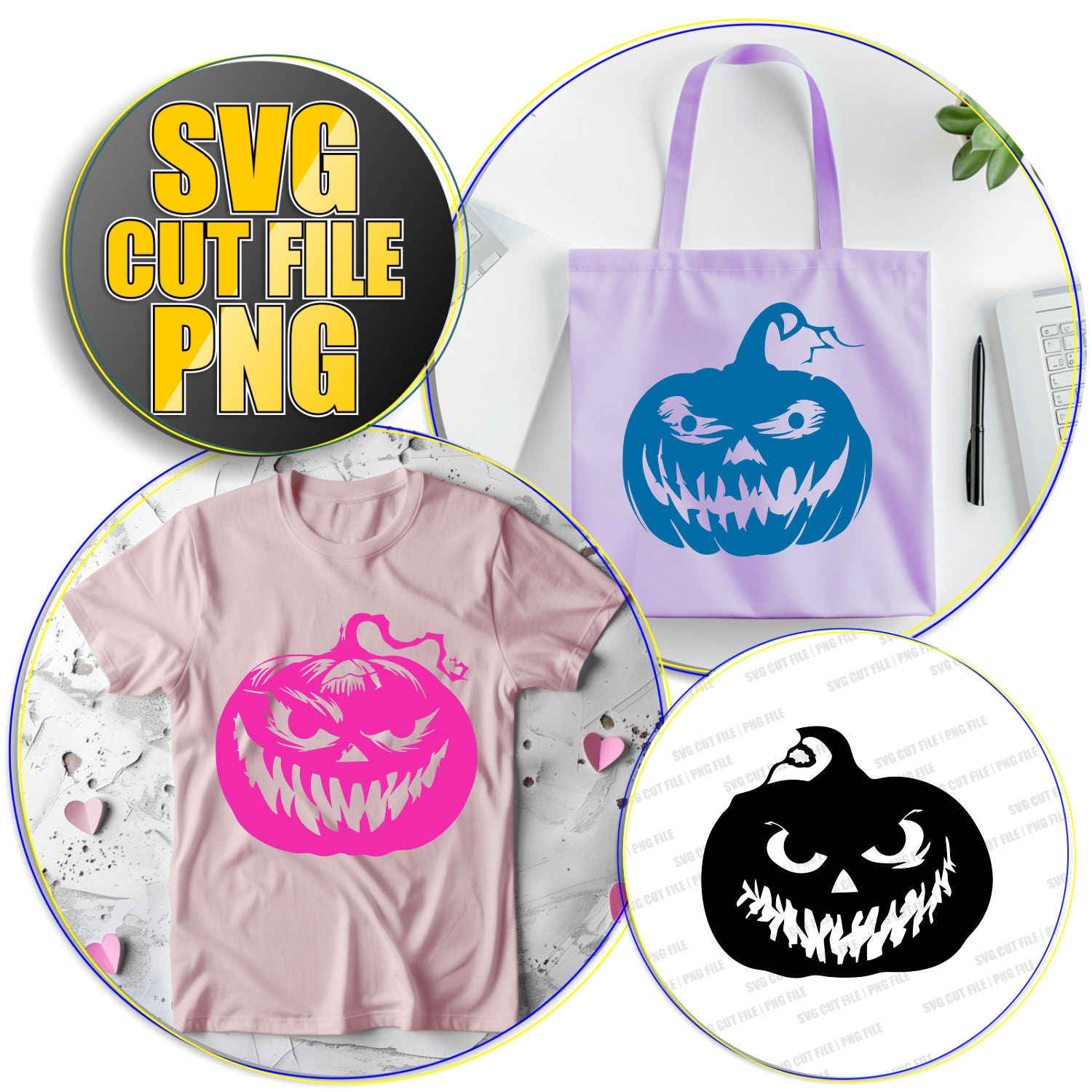10x Halloween SVG Bundle, Ghost SVG, Pumpkin Vector, Fall Svg, Clipart ...