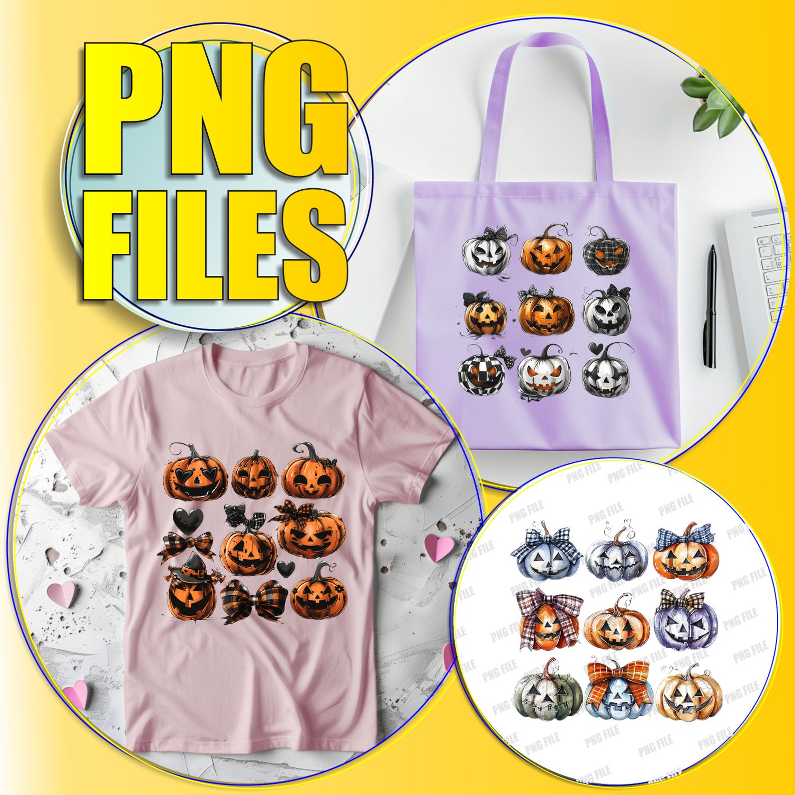 100x Halloween Pumpkin Coquette Bow Bundle PNG, Trendy Png, Spooky ...