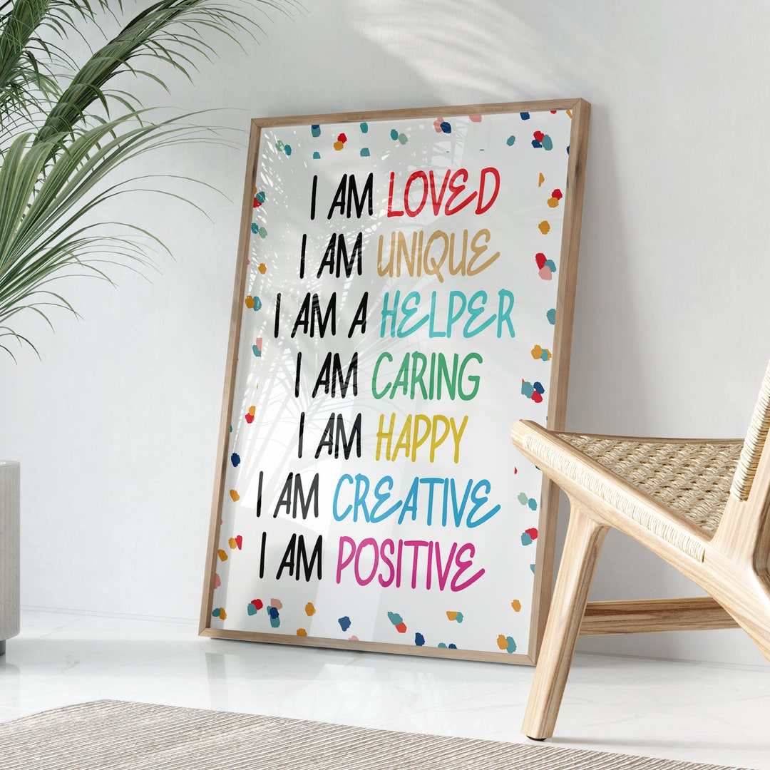 Kids Affirmations Decor, Kids Bedroom Decor, Girls Room Decor, Girls ...