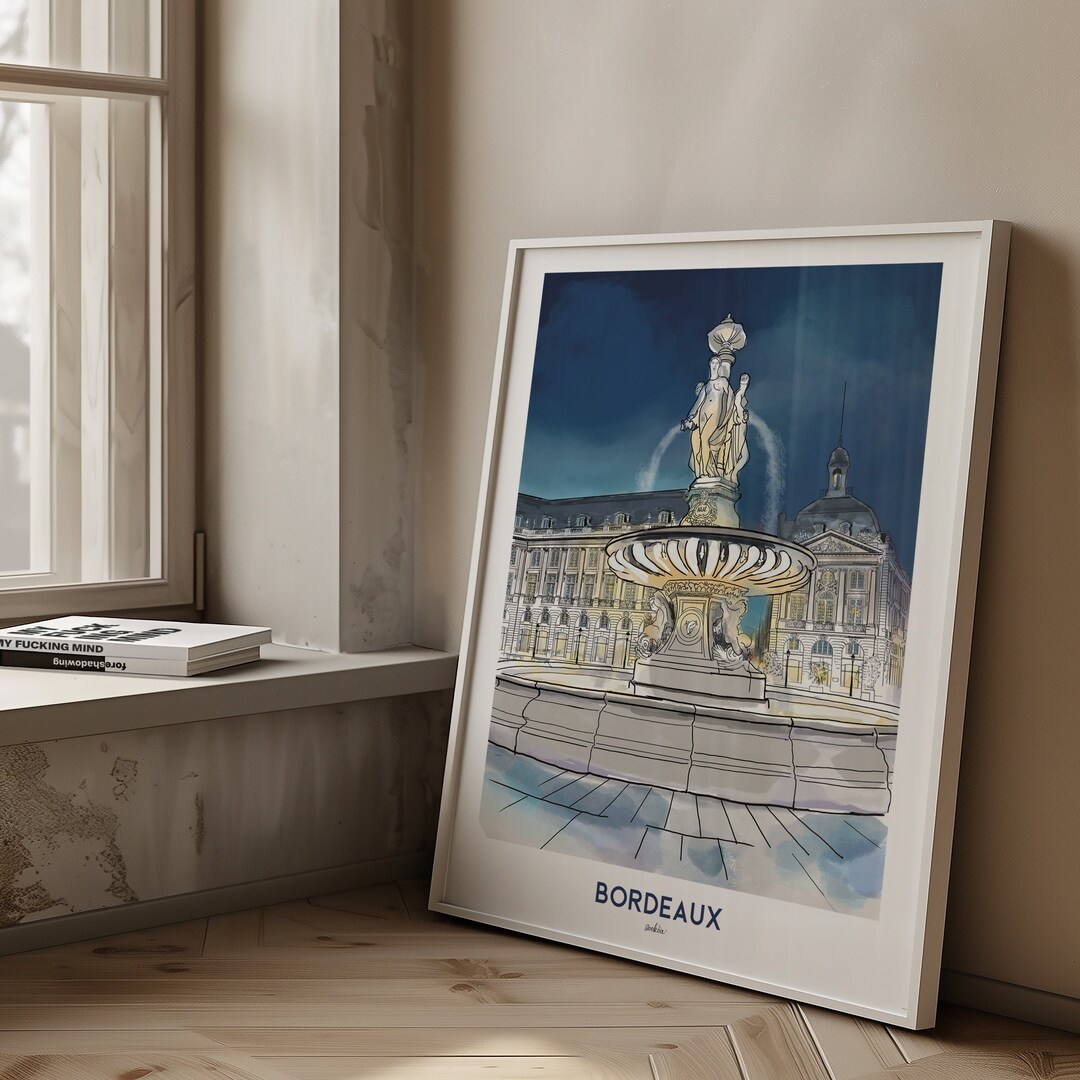 Bordeaux Poster - Etsy