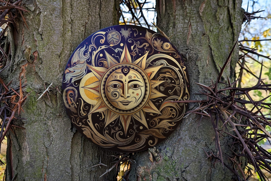 Altar Tile Slavic , Sun Altar, Wall Decor, Witchcraft Wiccan Altar ...