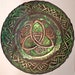 Altar Cloth Circle Triquetra | Round Plush Tablecloth | Mat for Tarot ...