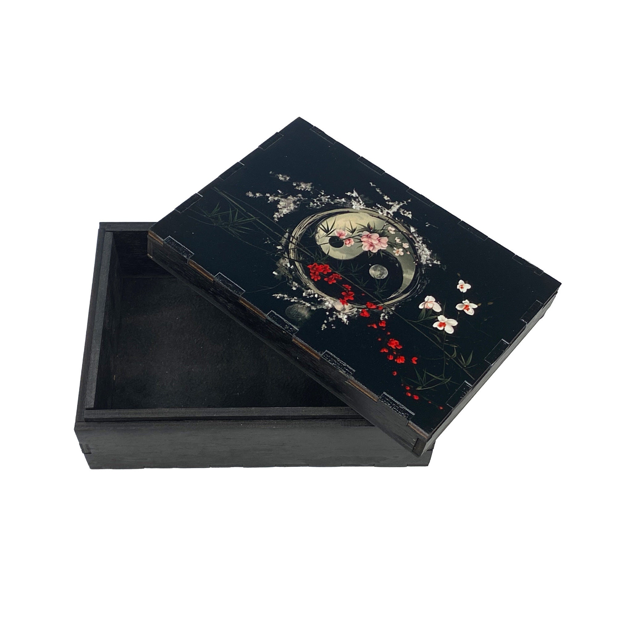 Small Box, Tarot Card Storage, Treasury Box, Wooden Tarot Yin Yang Box ...