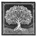 Monochrome Altar Cloth Tree of Life 24 Inches Plush Tablecloth Mat for ...