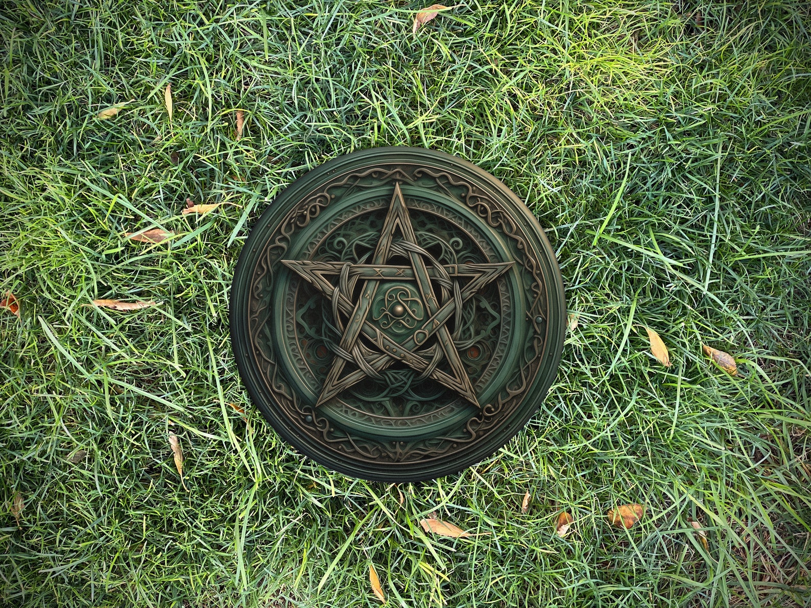 Altar Tile Pentacle , Pentagram Altar, Wall Decor, Witchcraft Altar ...