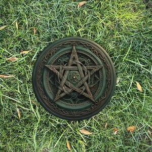 Altar Tile Pentacle , Pentagram Altar, Wall Decor, Witchcraft Altar ...