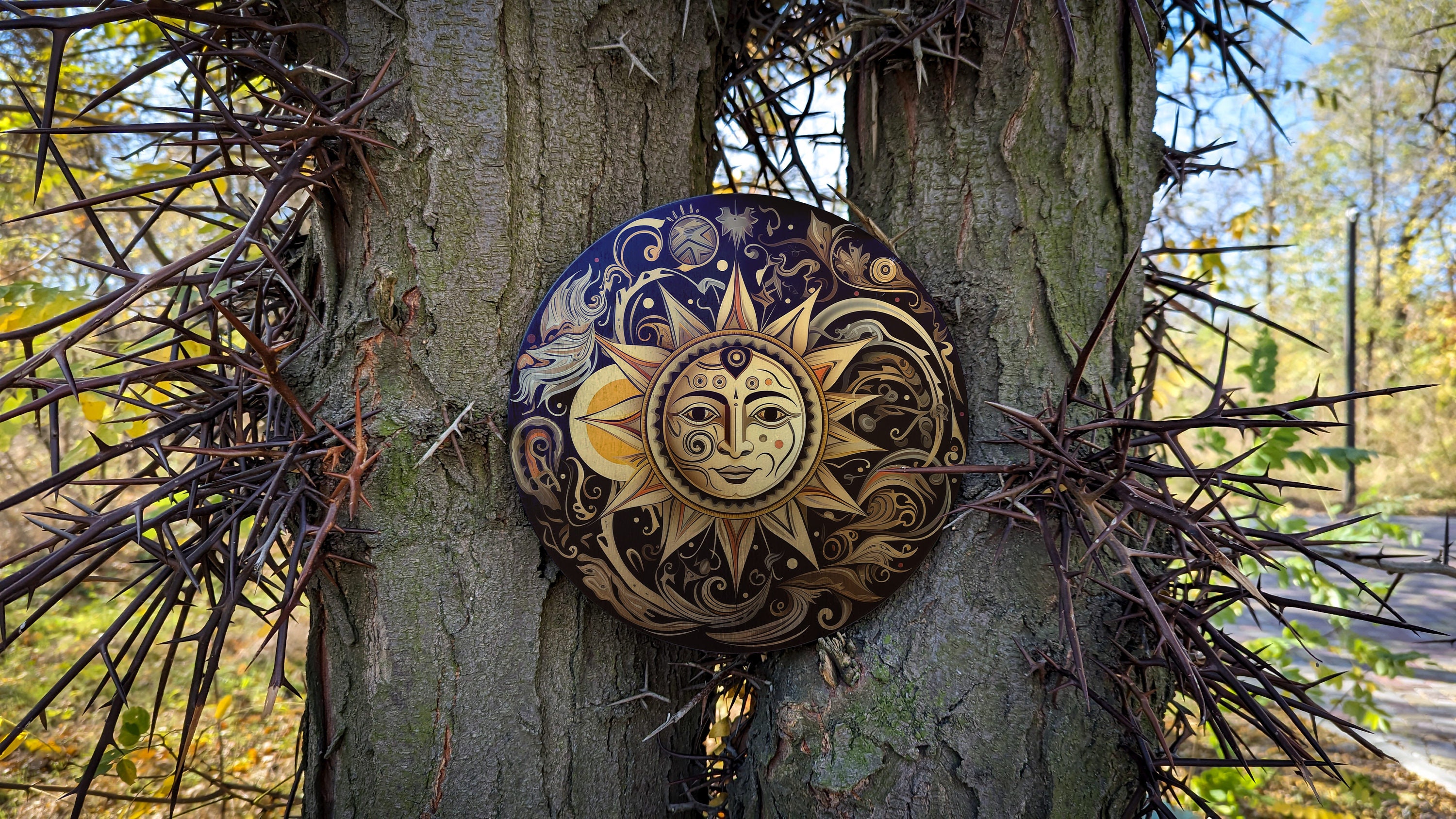 Altar Tile Slavic , Sun Altar, Wall Decor, Witchcraft Wiccan Altar ...